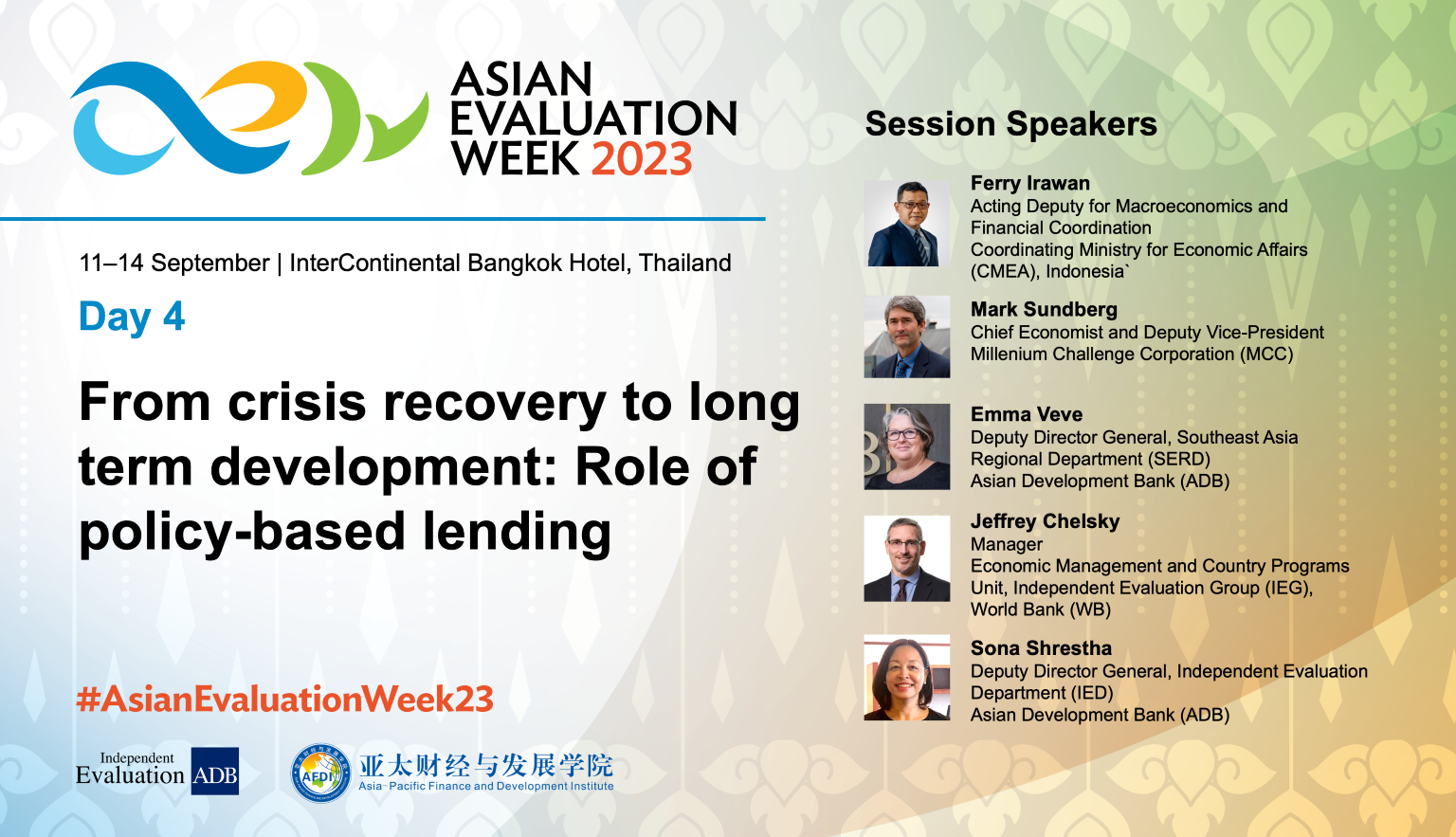 Plenary 3: From crisis recovery to long term development: Role of policy-based lending | Asian ...